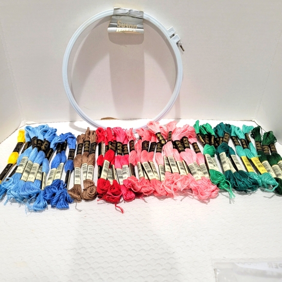 Dmc | Other | Dmc Floss Skeins 5 Count Multicolored Plus Susan Bates ...